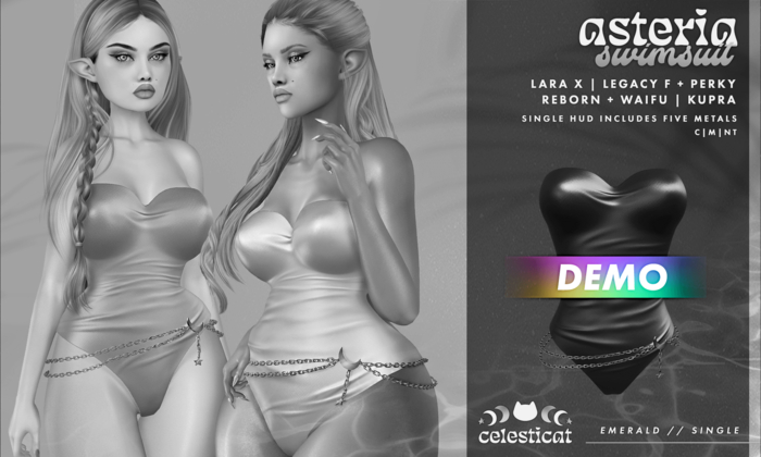 Second Life Marketplace - [Celesticat] Asteria Swimsuit DEMO